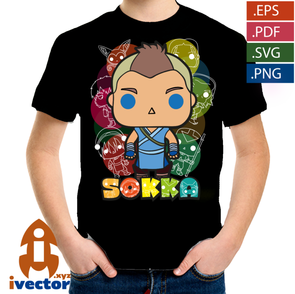 AVATAR SOKKA FUNKO VECTOR EDITABLE EPS PDF - Ivector