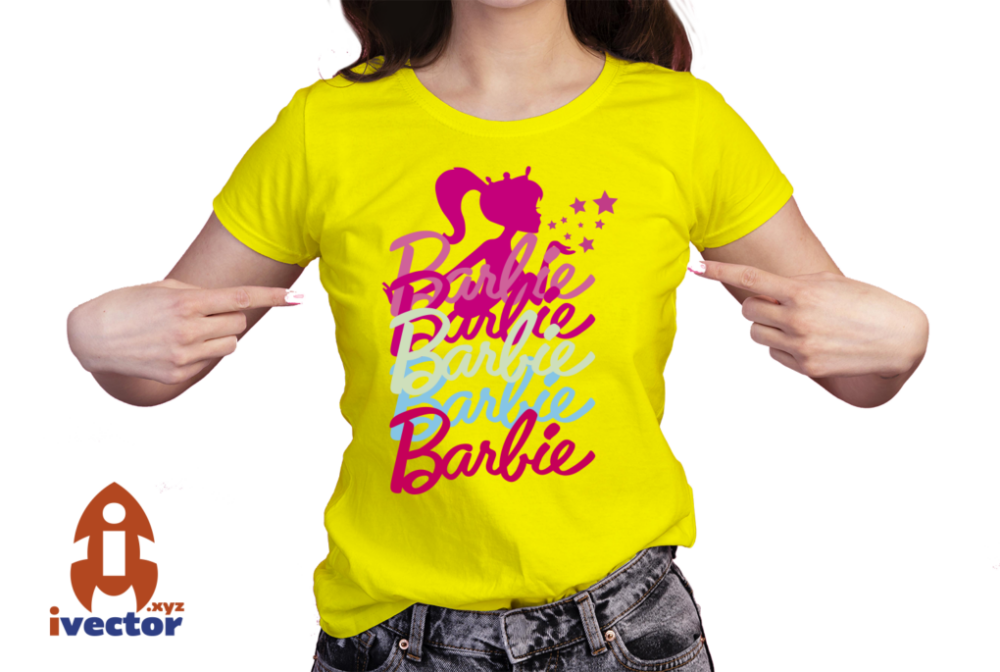 BARBIE BESOS ESTRELLAS VECTOR EDITABLE EPS PDF - Ivector Plantillas