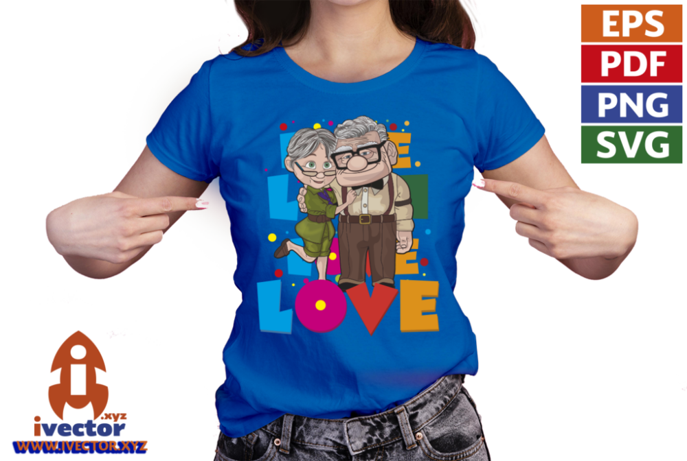 CARL AND ELLIE VECTOR EDITABLE AMOR AMISTAD EPS PDF - Ivector Plantillas