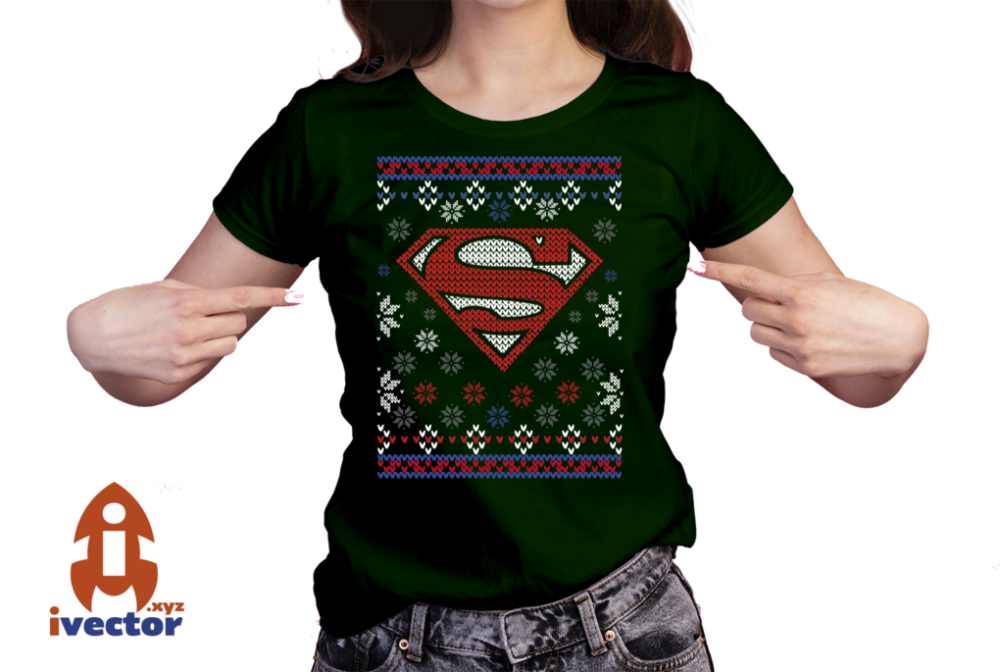 LOGO SUPERMAN NAVIDAD BORDADO VECTOR EPS PDF - Ivector