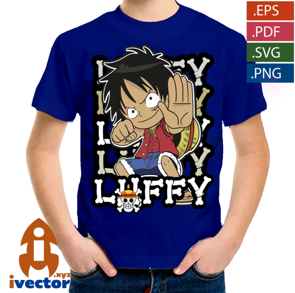 LUFFY VECTOR EDITABLE EPS PDF ONE PIECE - Ivector