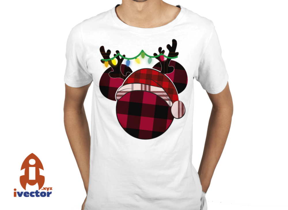 MICKEY MOUSE NAVIDEÑO VECTOR EDITABLE EPS PDF RENO - Ivector
