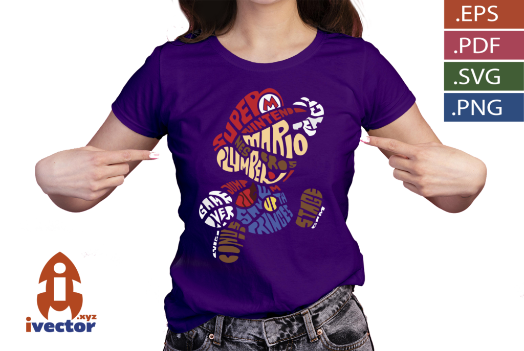 SUPER MARIO BROS LETRAS EDITABLE EPS PDF - Ivector Plantillas