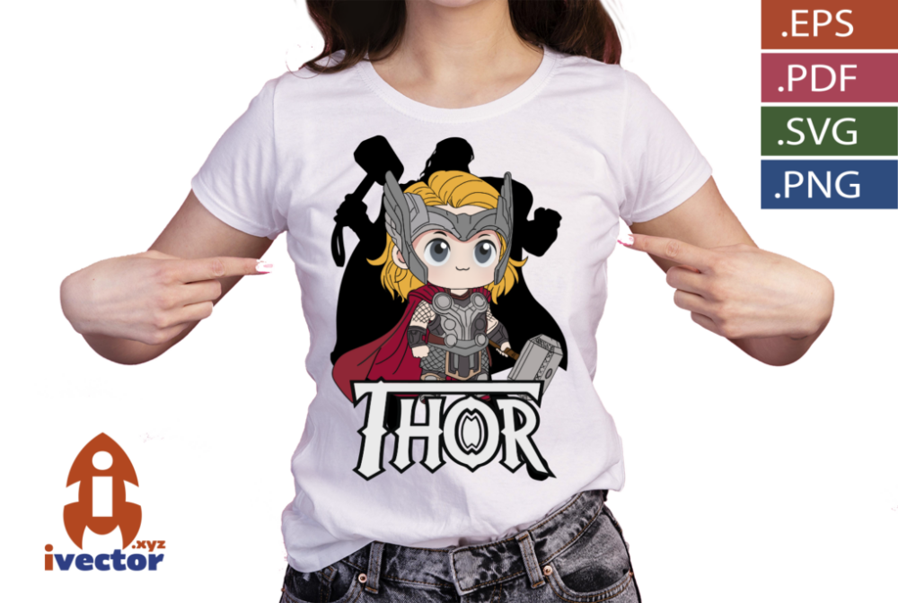 THOR AVENGER VECTOR EDITABLE EPS PDF - Ivector Plantillas