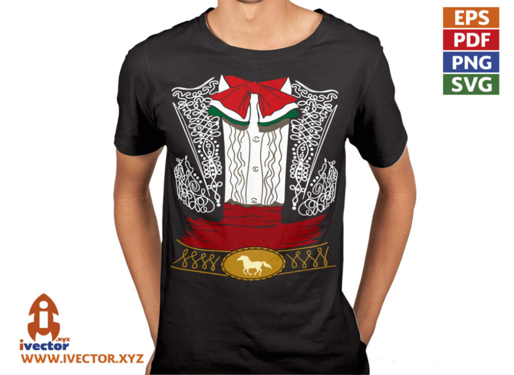 TRAJE MARIACHI MOÑO VECTOR EDITABLE EPS PDF - Ivector