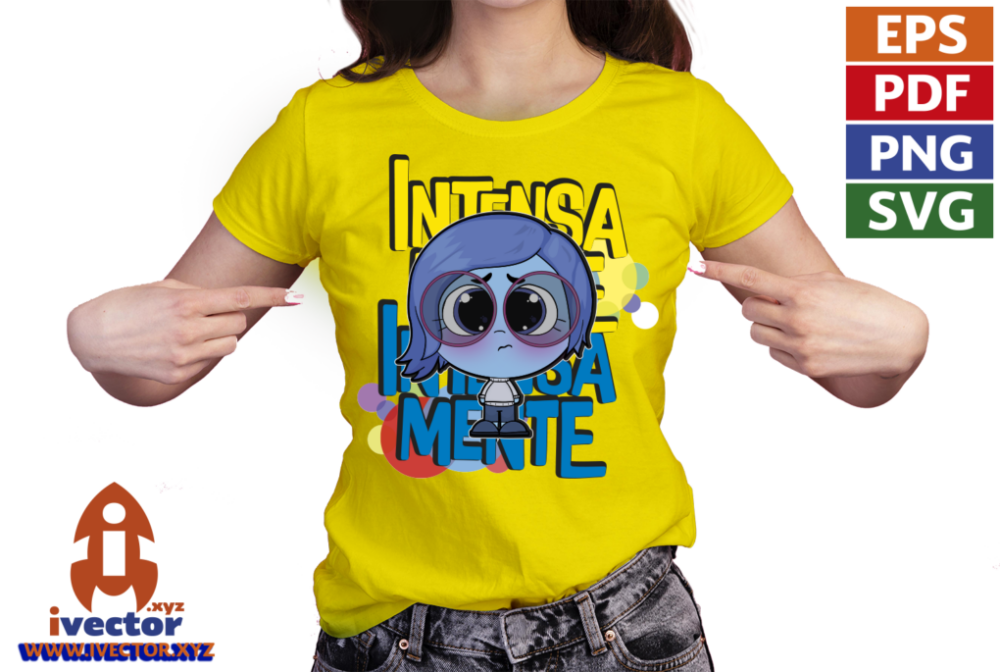 TRISTEZA SADNESS INTENSAMENTE VECTOR EDITABLE EPS PDF - Ivector