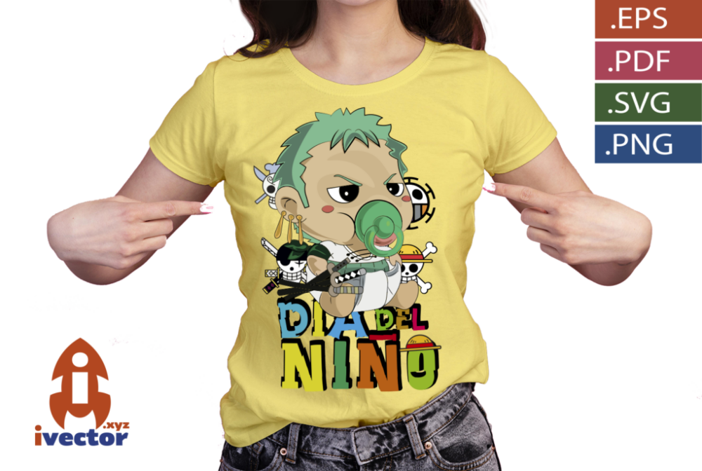 ZORO BEBE DIA DEL NIÑO EDITABLE - Ivector Plantillas