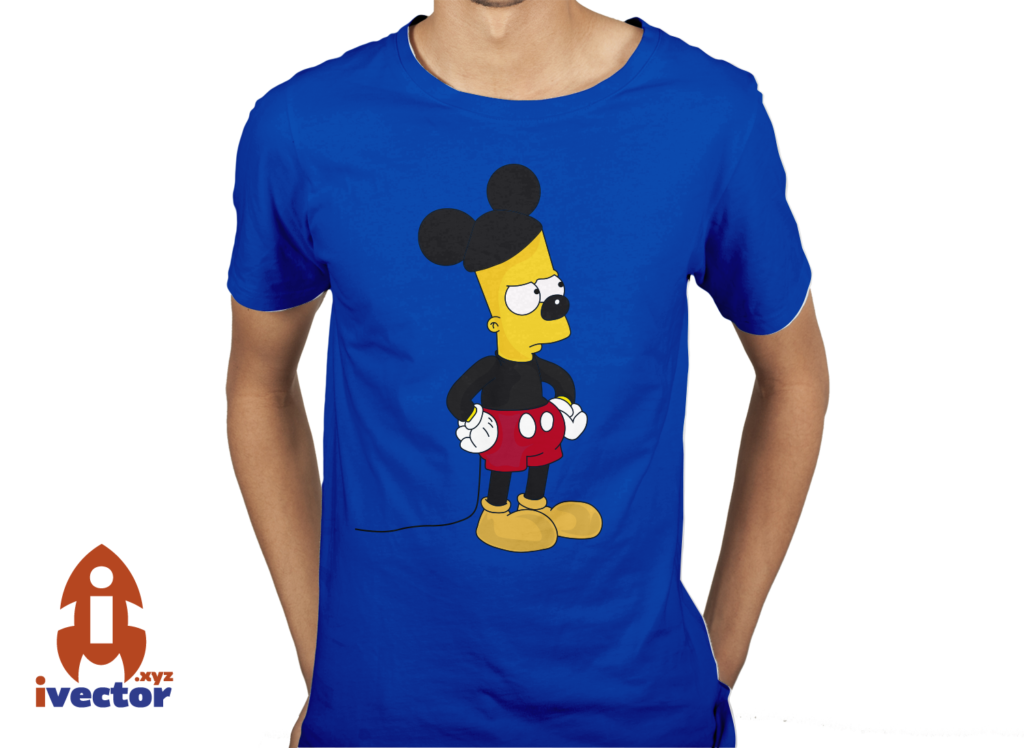 Bart Mickey Mouse Vector Eps Pdf - Ivector Plantillas