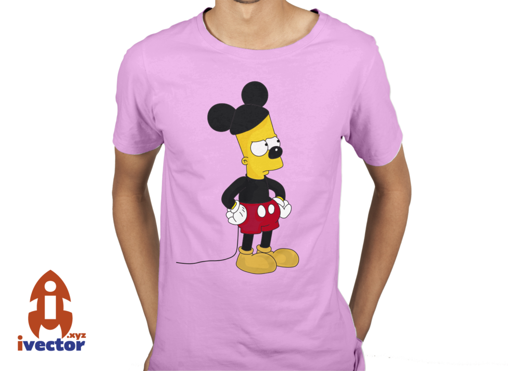 Bart Mickey Mouse Vector Eps Pdf - Ivector Plantillas