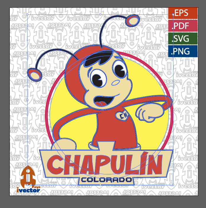 CHAPULIN COLORADO LOGO MEXICANO - Ivector Plantillas