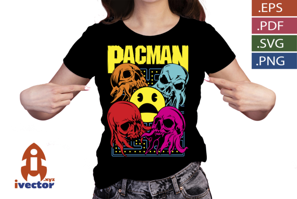 PACMAN HALLOWEEN VECTOR EDITABLE - Ivector Plantillas