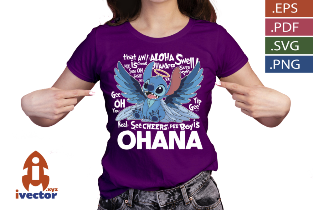 STITCH DEMON LETRAS OHANA EPS PDF - Ivector Plantillas